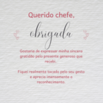 Agradecimento ao Chefe pelo Presente: Frases Memoráveis